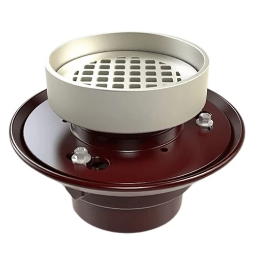Shop Cast Iron Floor Drain, 50 mm Outlet Size, with Circle Strainer ...