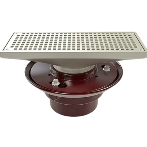 Shop PVC Floor Drain, 75 mm Outlet Size, with Rectangular Strainer ...