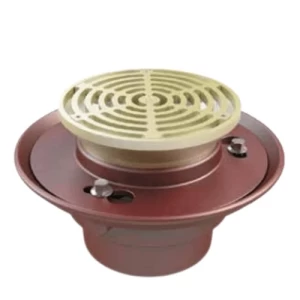 Shop Cast Iron Floor Drain, 50 mm Outlet Size, with Circle Strainer ...