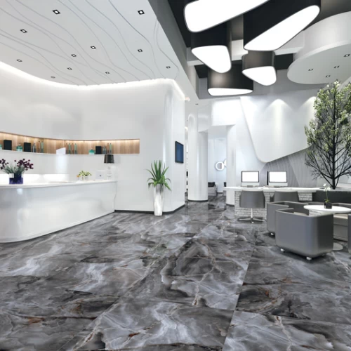 Shop Indian Porcelain Floor Tiles Size 120×240 cm, Grey Color, Bethany ...
