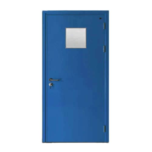 Shop Fire door SFFECO Cold rolled steel with square glass window Model ...