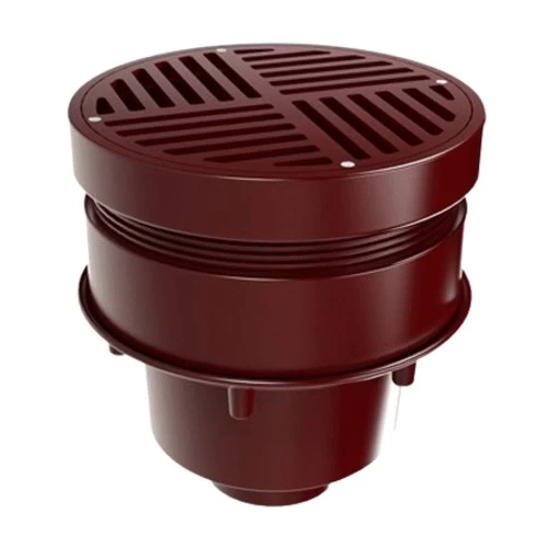 Shop Cast Iron Floor Drain, 75 mm Outlet Size, with Circle Strainer ...
