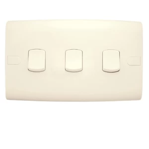 Shop Electrical light switch 3 gang 10 Amp ALF Classic Alfanar Size 14 ...